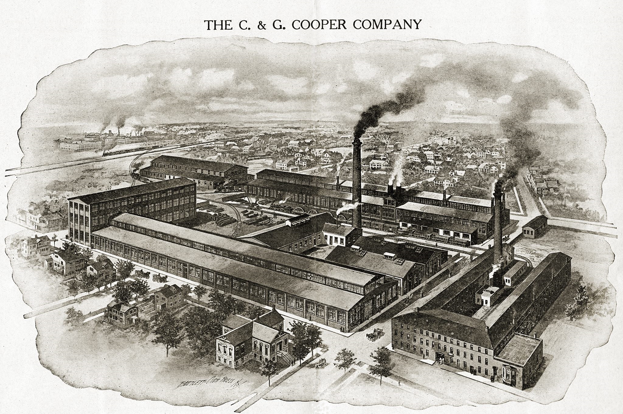Here's a vintage image of Mount Vernon's Cooper Company