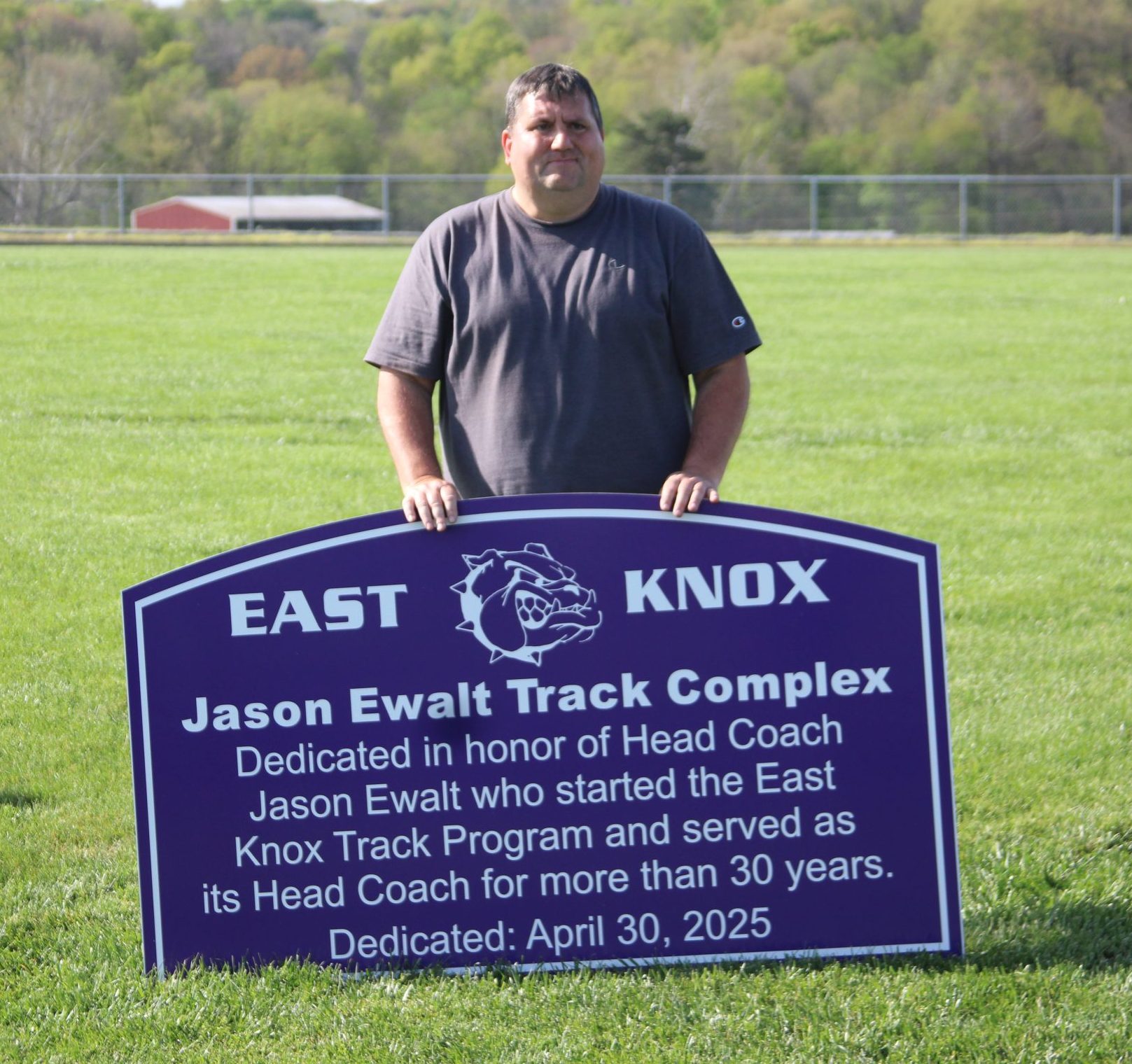 East Knox renames track complex in honor of long-time coach Jason Ewalt