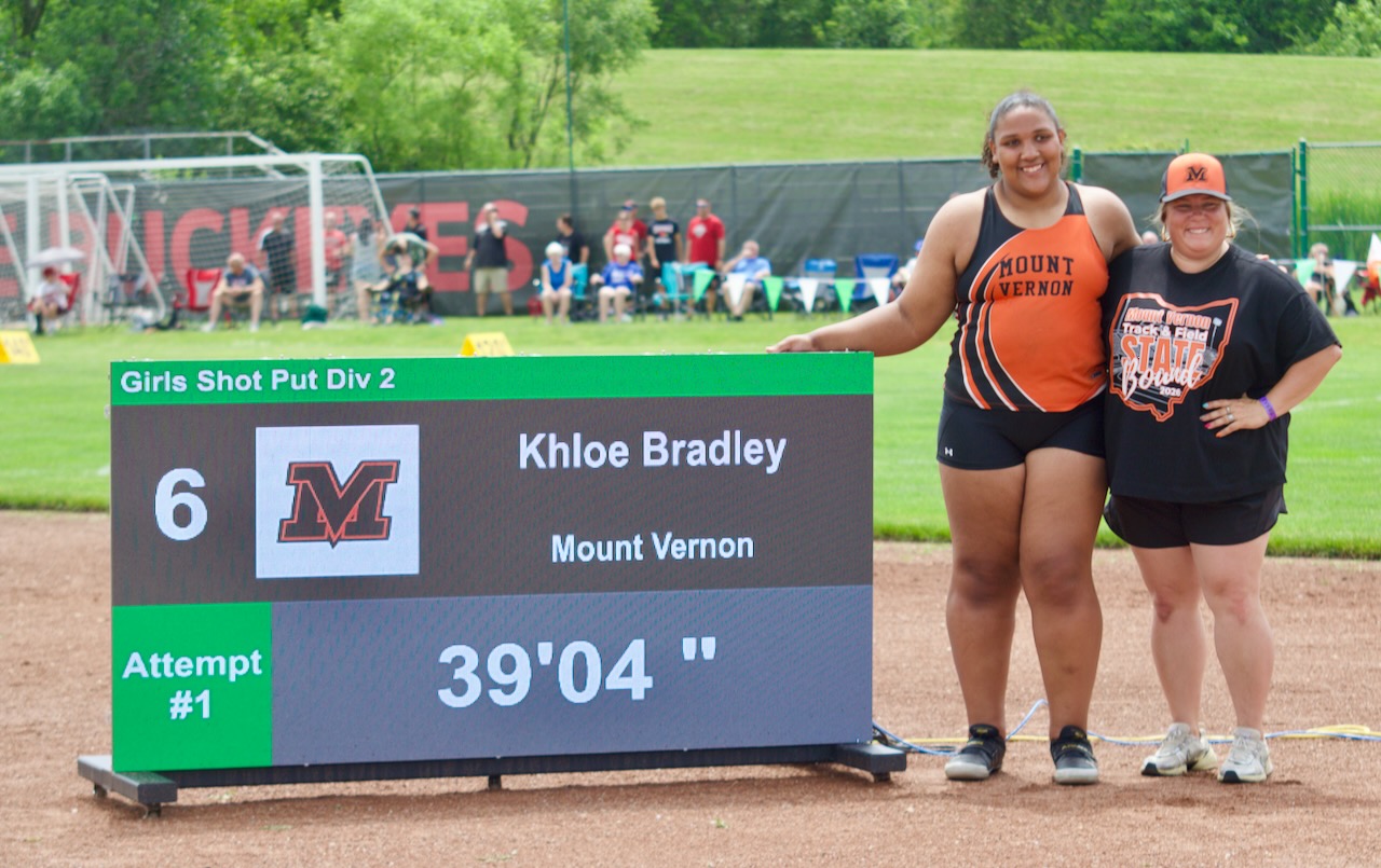 Mount Vernon's Bradley, Rush earn podium finishes at state meet